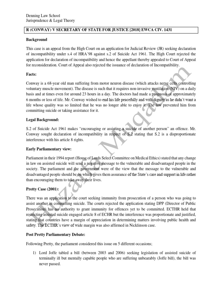 Case Judgement - Notes (HM - DLS) | Download Free PDF | Government ...
