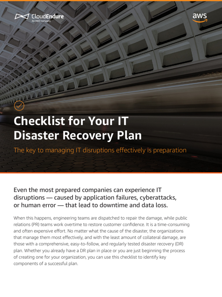 GEN - Disaster Recovery Plan Checklist - May 2020 | PDF | Disaster ...