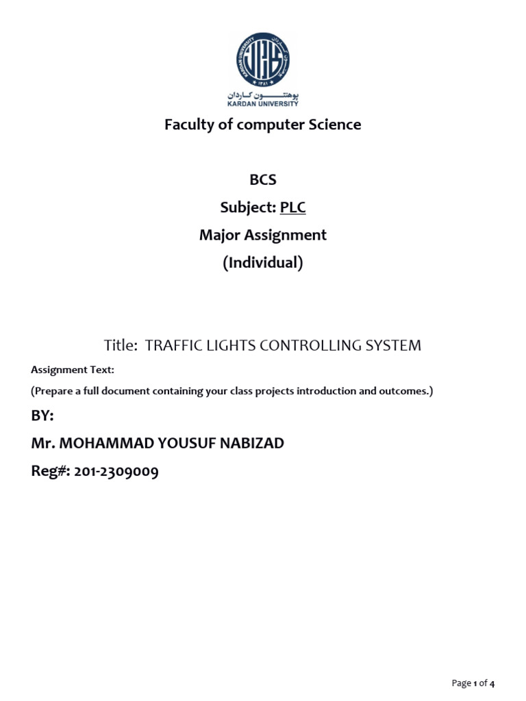 Faculty of Computer Science BCS Subject: PLC Major Assignment (Individual) | PDF