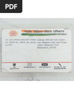 Pancard Back Side | PDF