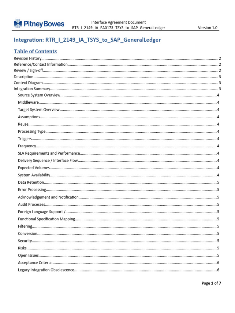 IA EA0173.01 RTR I 2149 TSYS To SAP GeneralLedger | PDF | File Transfer ...