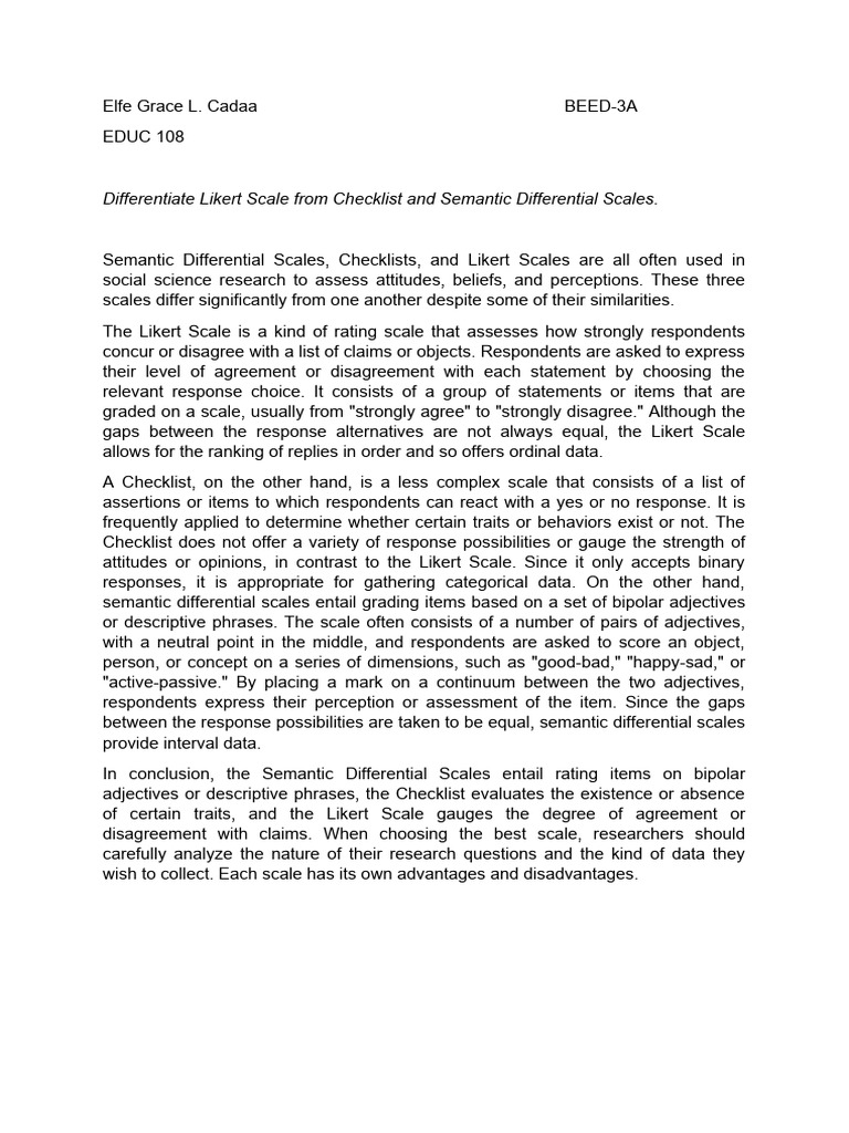 Quiz - Affective Assessment Tools (Cadaa) | PDF | Likert Scale ...