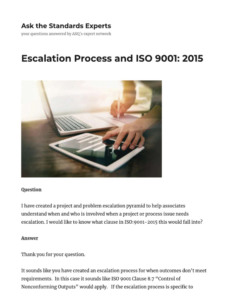 Escalation Process | PDF