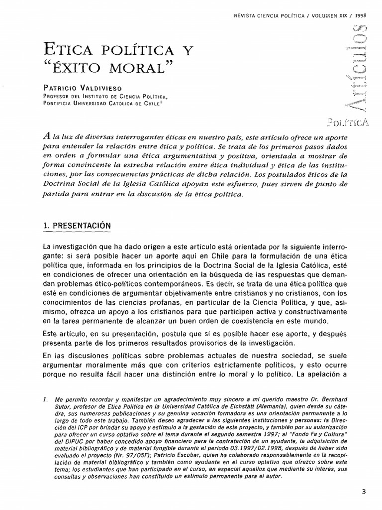 Etica Politica - Exito Moral | PDF | Institución | Sociedad