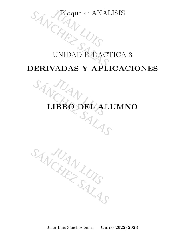 Tema 3. Derivadas y Aplicaciones | PDF | Derivado | Función (Matemáticas)