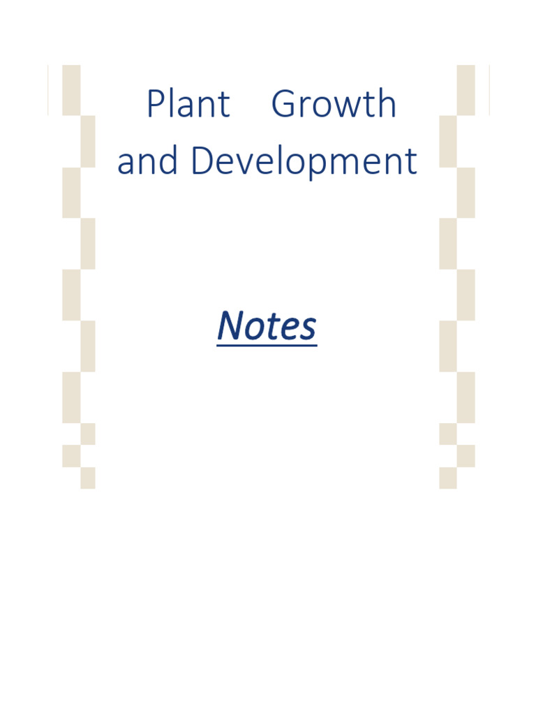 Plant Growth and Development Notes | PDF | Plant Hormone | Branches Of ...