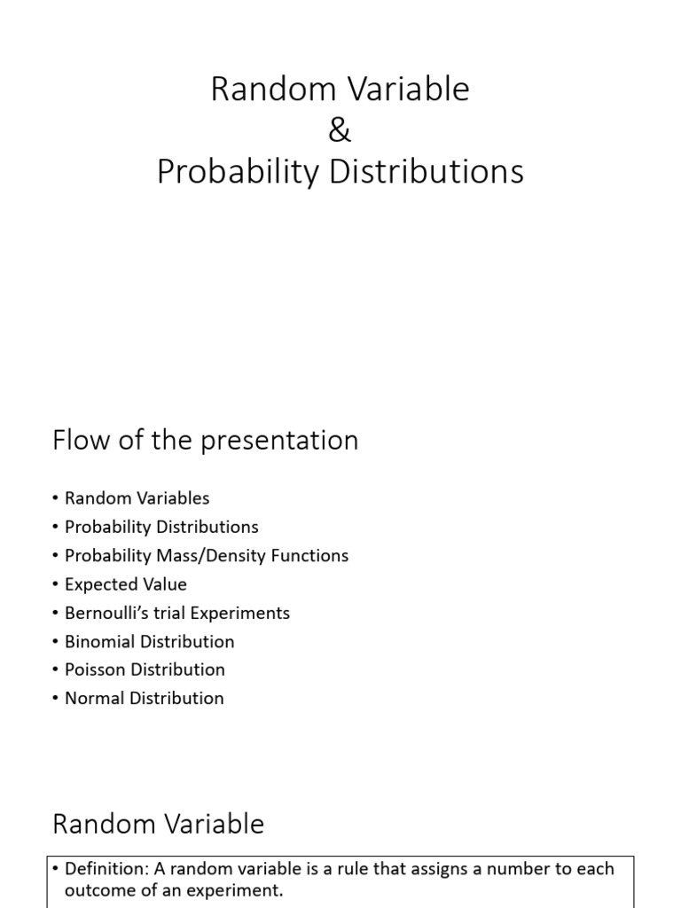 Random Variable | Download Free PDF | Probability Distribution | Normal Distribution