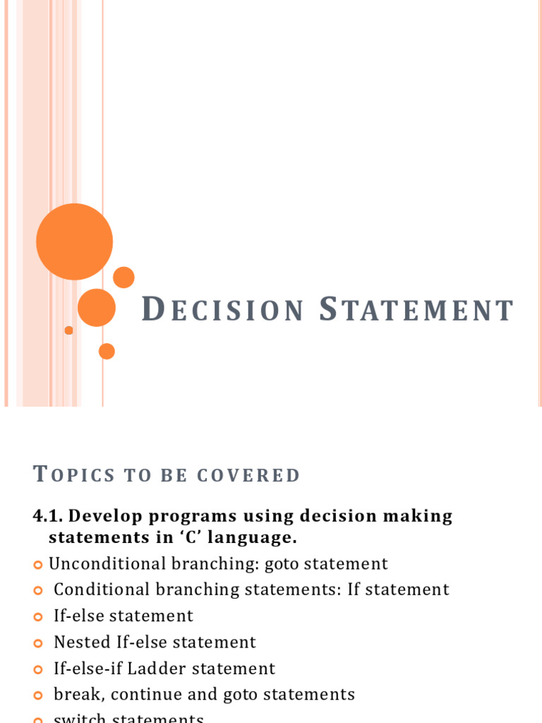 Decision Statement 2 | PDF | Software Engineering | Computing