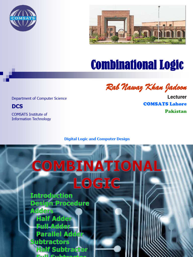 combinational-logic | PDF | Subtraction | Logic Gate
