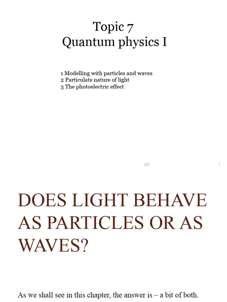 Quantum Physics: Wave-Particle Duality | PDF | Photoelectric Effect ...