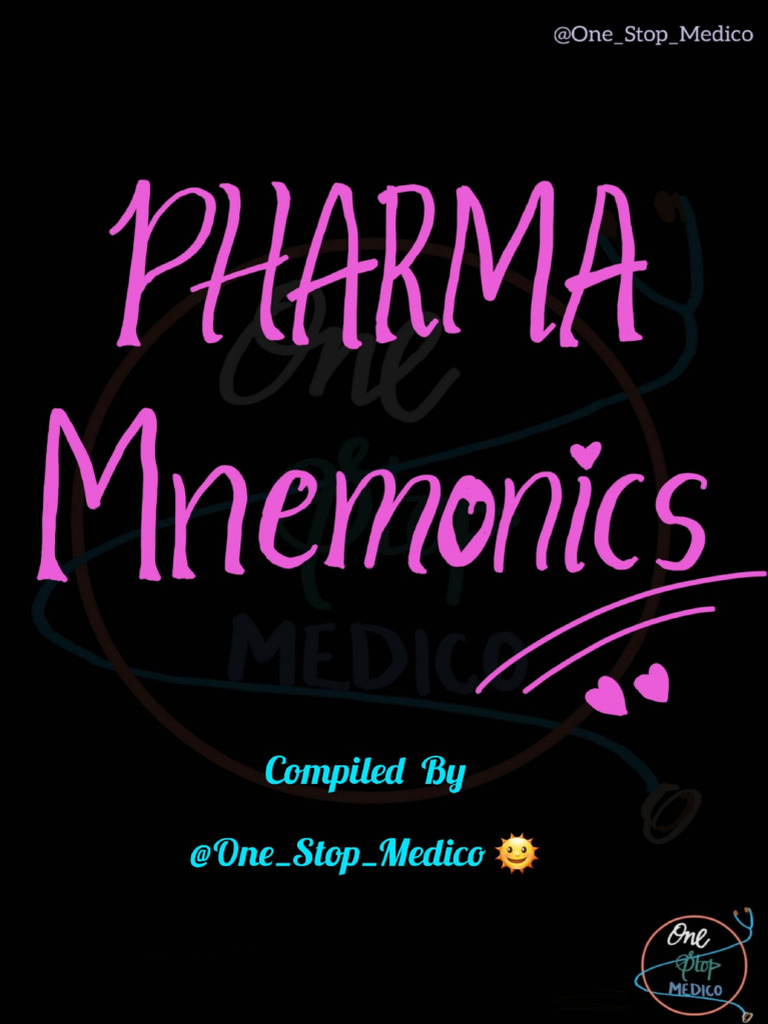 Pharma Mnemonics_OSM (1) | PDF