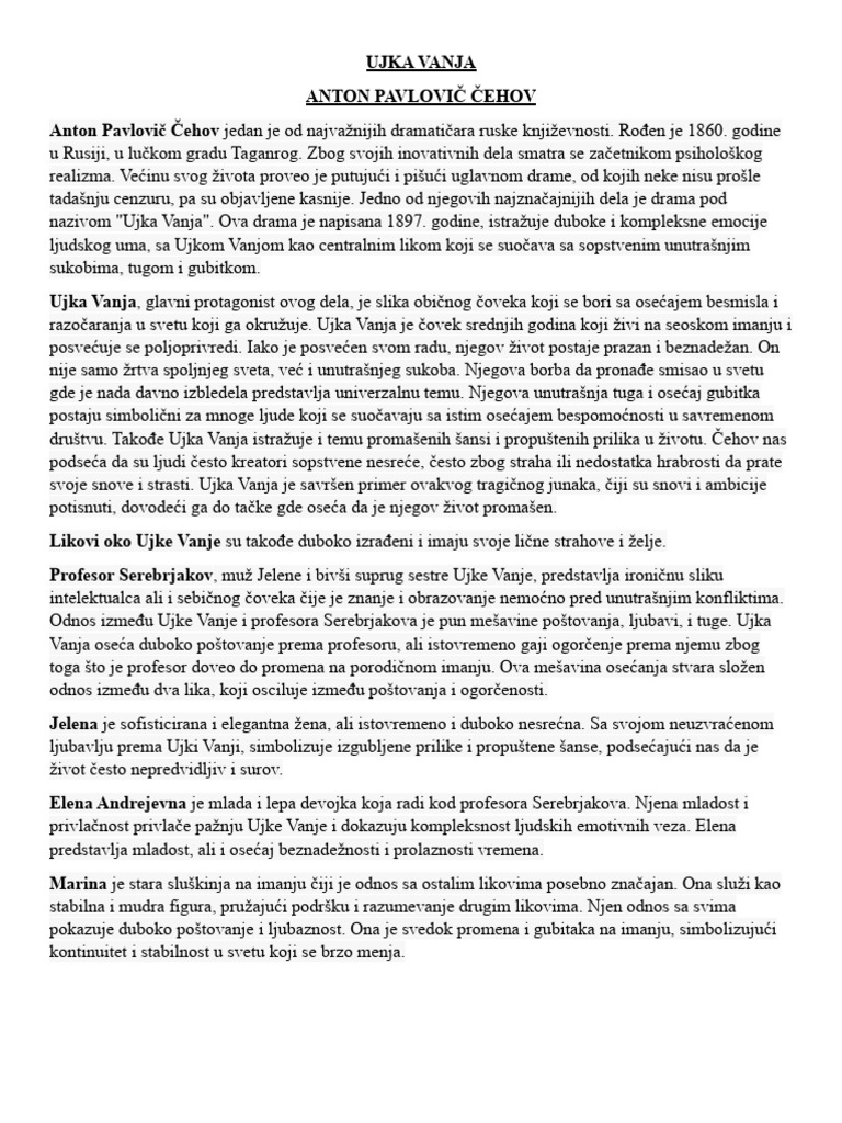 Ujka Vanja | PDF