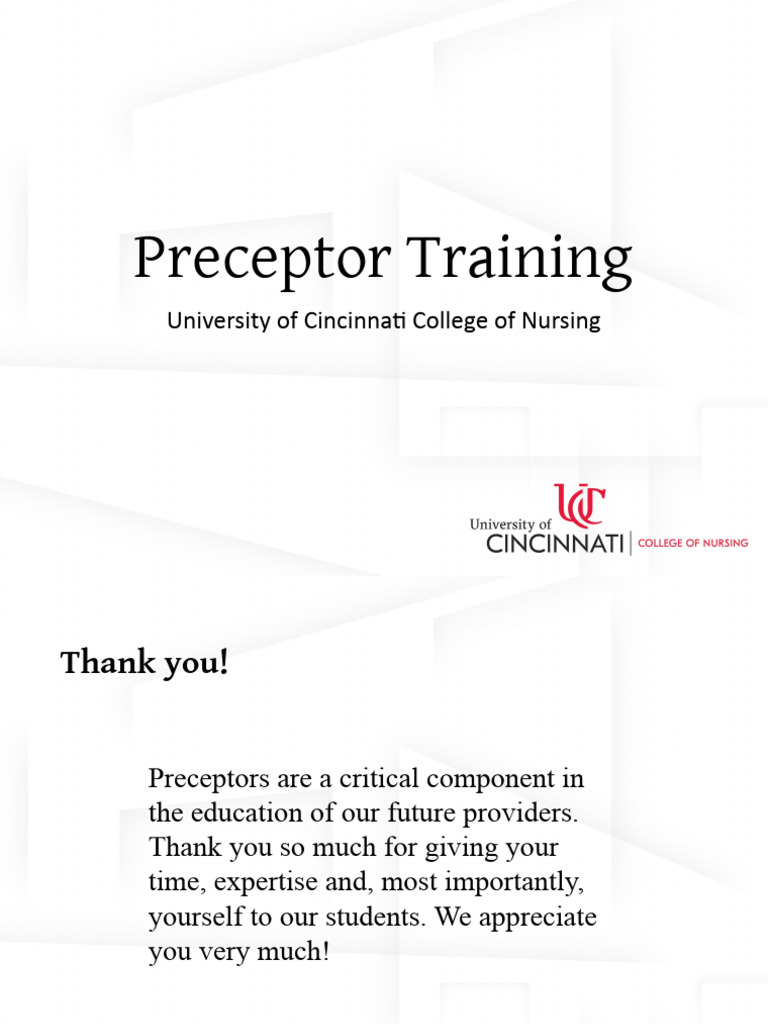 Preceptor Training | PDF | Learning | Critical Thinking