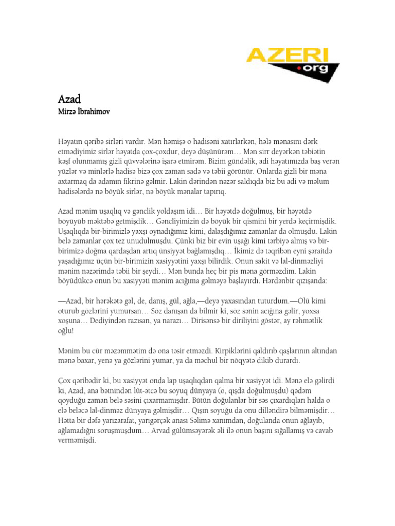 Ibrahimov Azad | PDF