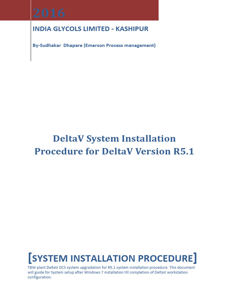 DeltaV Installation Procedure.pdf | PDF | Booting | Computing