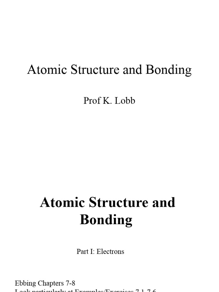 01StructureLecture Students | PDF | Emission Spectrum | Electron ...