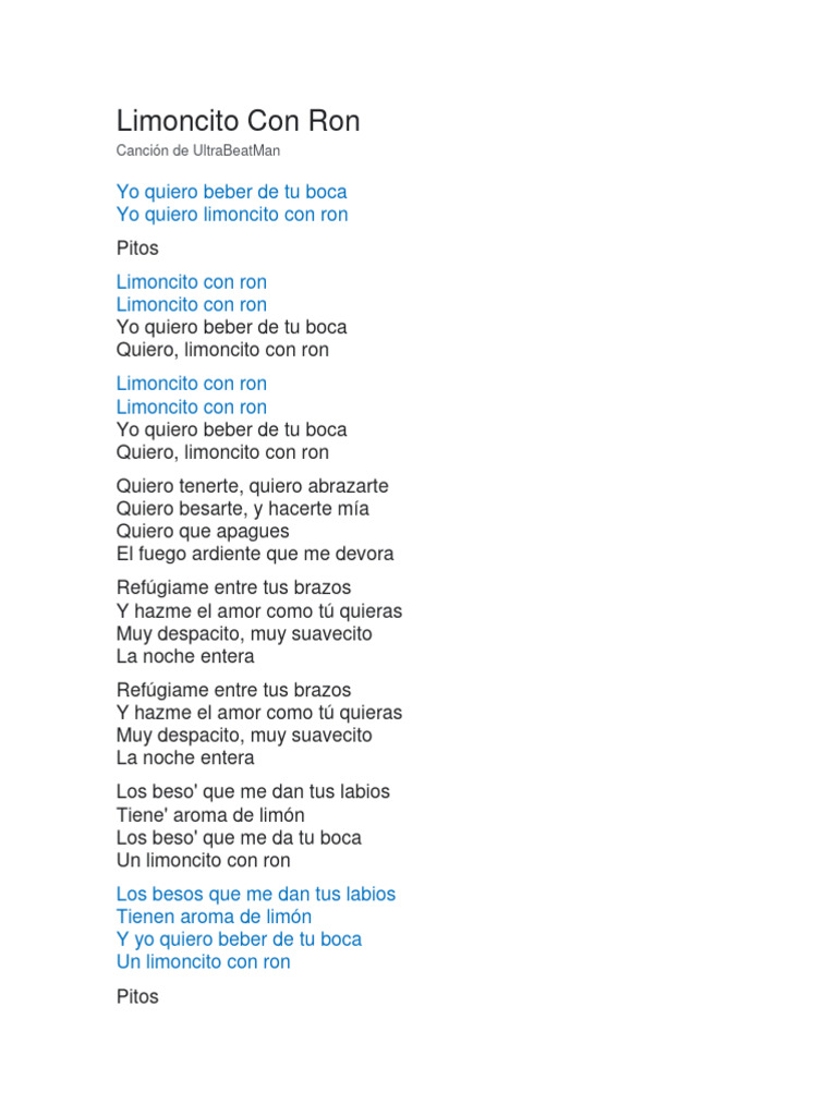 Limoncito Con Ron | PDF