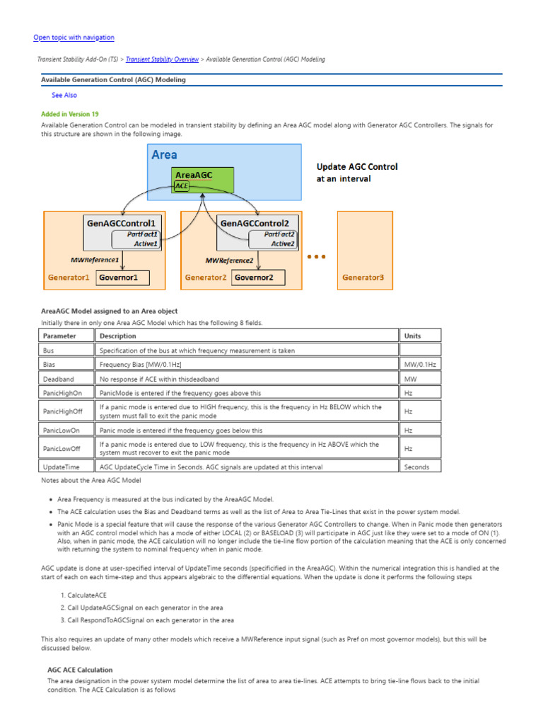 Available Generation Control (AGC) Modeling | PDF | Frequency | Parameter (Computer Programming)
