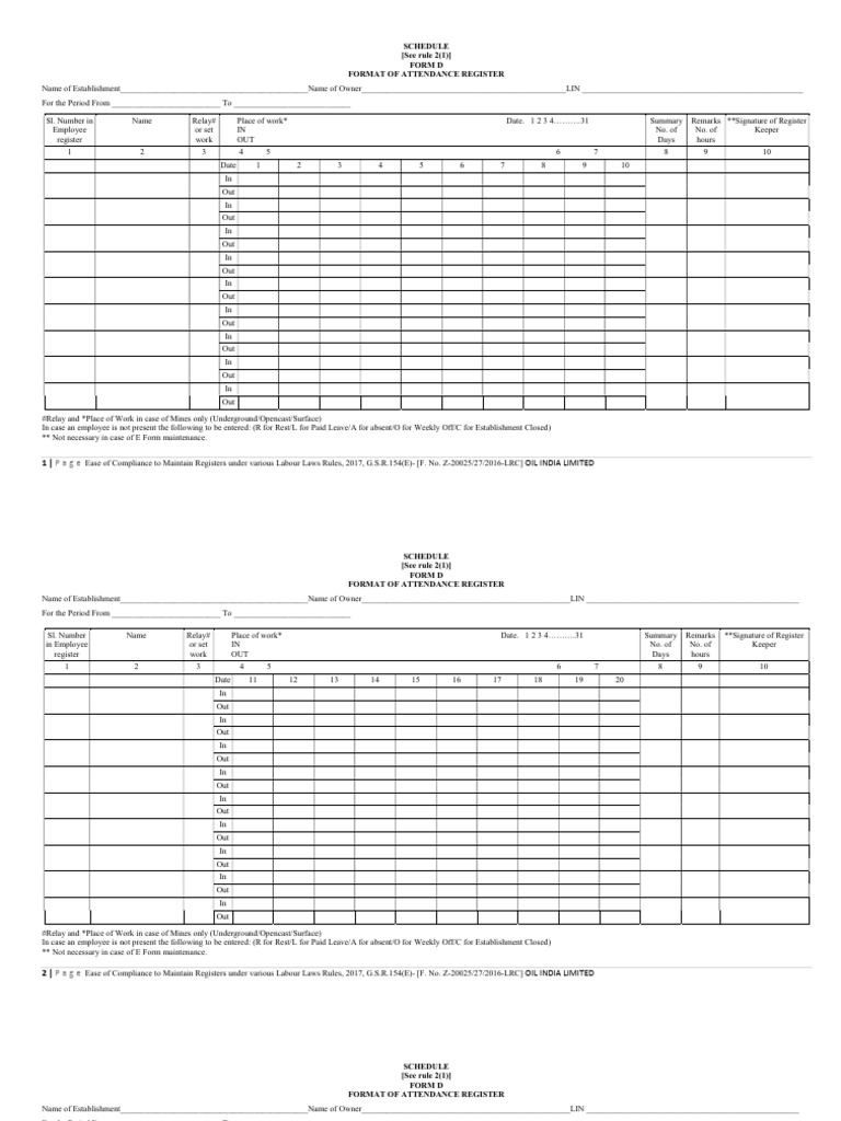 Form D | PDF | Resource Extraction | Labour Law