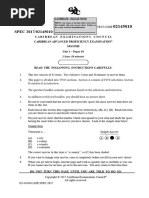CSEC French Paper One Answers | PDF