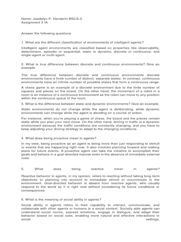 Assignment Ia | PDF | Intelligence | Intelligence (AI) & Semantics