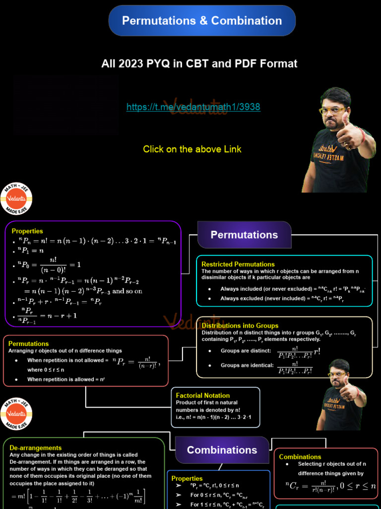 Permutations & Combination: All 2023 PYQ in CBT and PDF Format | PDF | Permutation | Mathematics