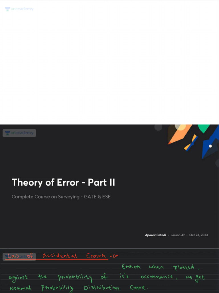 Theory of Error Part II With Anno | PDF