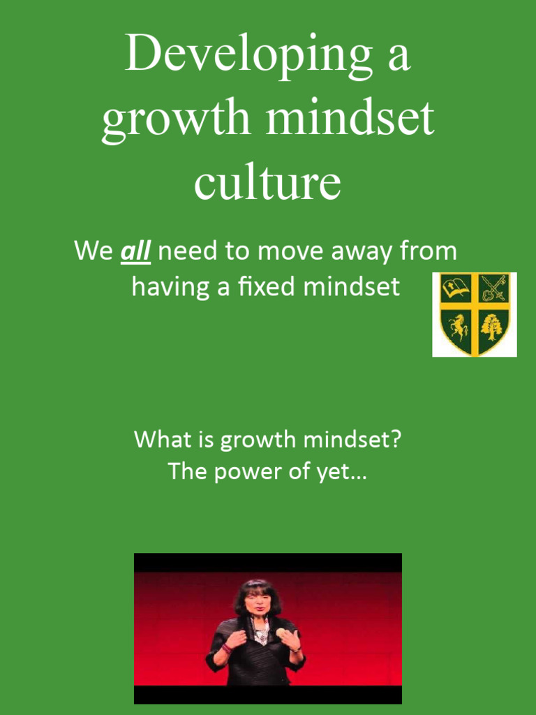 Growth Mindset Presentation | PDF | Mindset | Cognitive Psychology