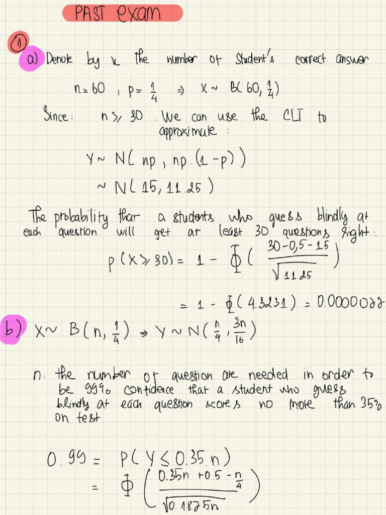 Past Exam - Assignment 8 | PDF