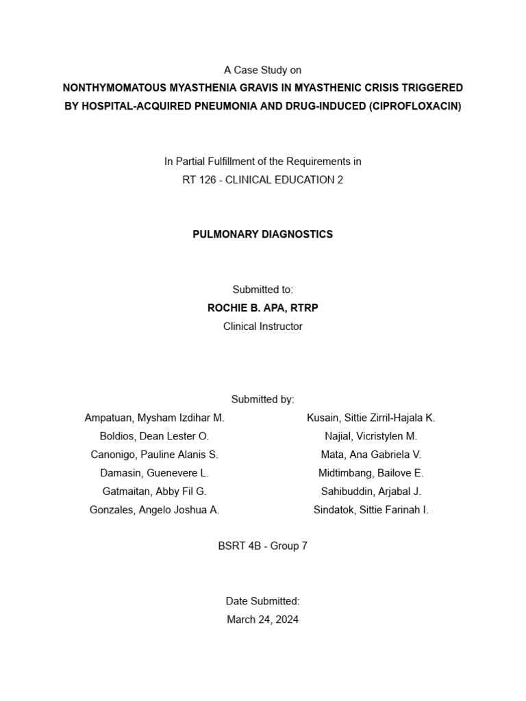 J. H. Case Study | PDF | Neuromuscular Junction | Weakness
