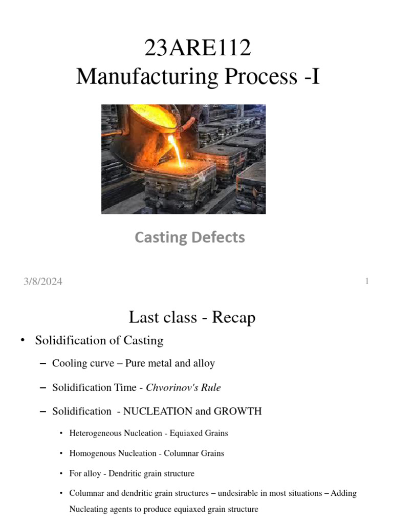 Casting Defects and Solutions Guide | PDF | Physical Sciences | Metals