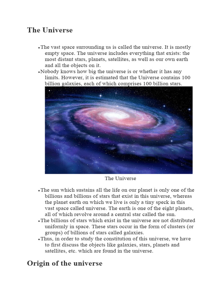 Universe | PDF | Stars | Universe