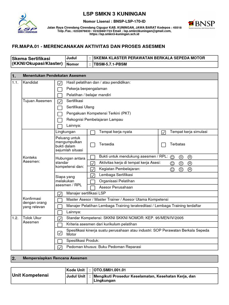 FR Mapa 01 Skema Klaster Perawatan Berkala Sepeda Motor (Kandidat 1) | PDF FR Mapa 01 Skema Klaster Perawatan Berkala Sepeda Motor (Kandidat 1) | PDF