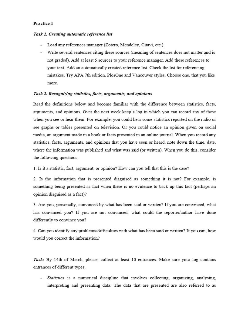 Practice 1 | PDF | Statistics | Methodology