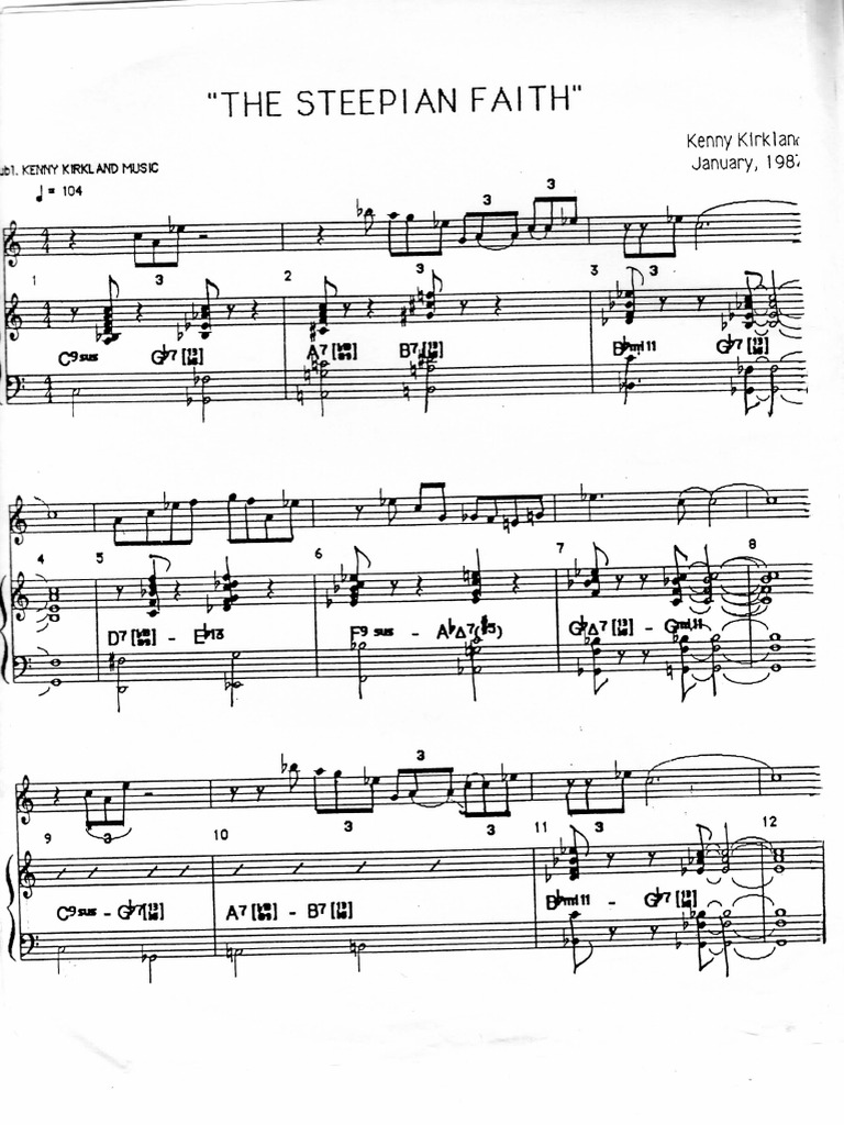 Steepian Faith - Kenny's Chart | PDF