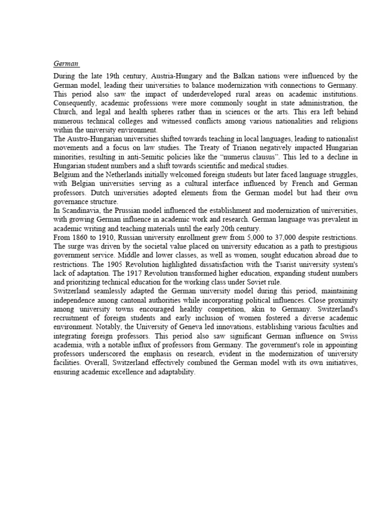 German | PDF | University | German Empire