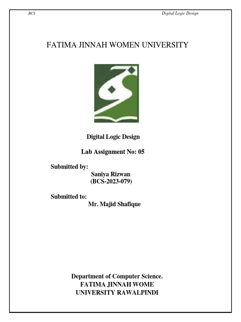DLD LAB 5 Sania | PDF