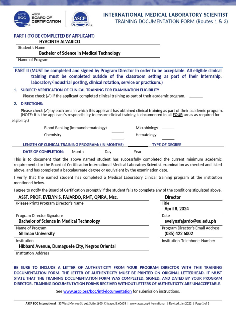 Imls 1 3 Training Doc Form | PDF | Health Care