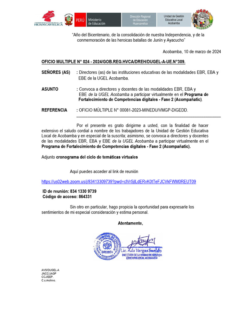 Oficio #024 Competencias Digitales | PDF | Aprendizaje | Science