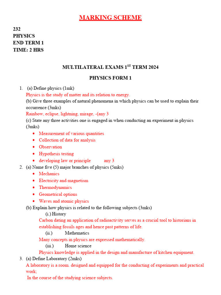 Physics F1 MS | PDF | Weight | Force