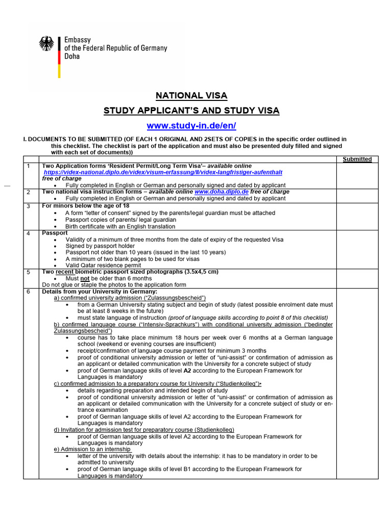 Student Visa Checklist | PDF | Travel Visa | Passport