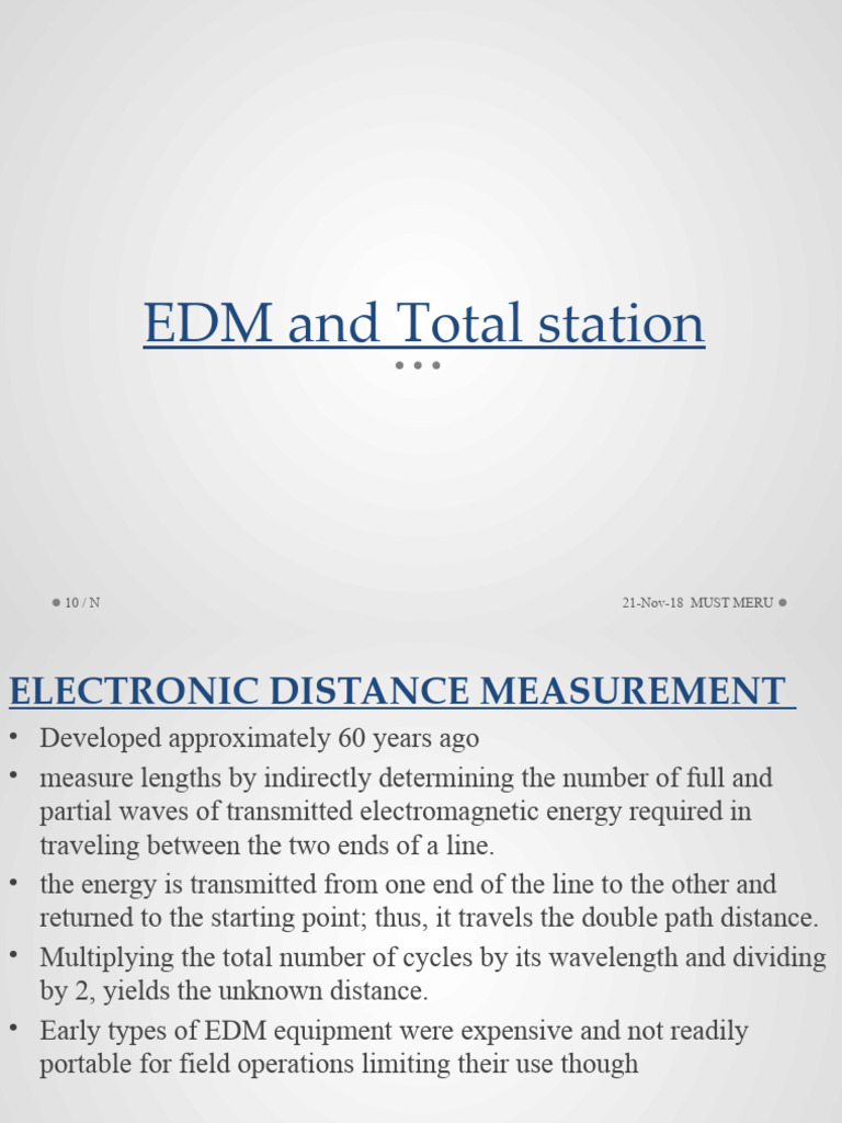 Overview of Electronic Distance Measurement | PDF | Surveying | Microwave