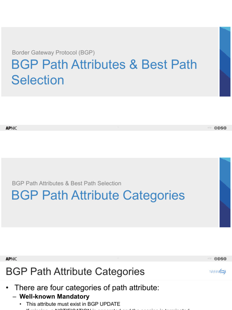 d1 s2 BGP Path Attributes and Best Path Selection | Download Free PDF ... d1 s2 BGP Path Attributes and Best Path Selection | Download Free PDF ...