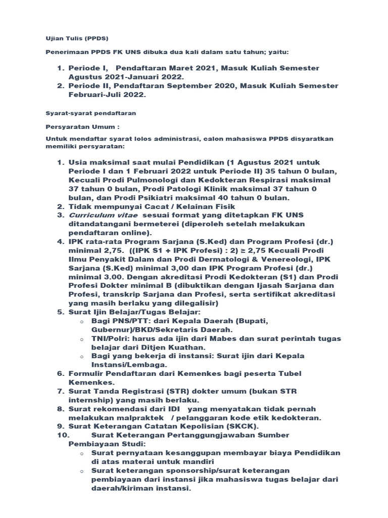 Ujian Tulis Ppds 2021 Pdf