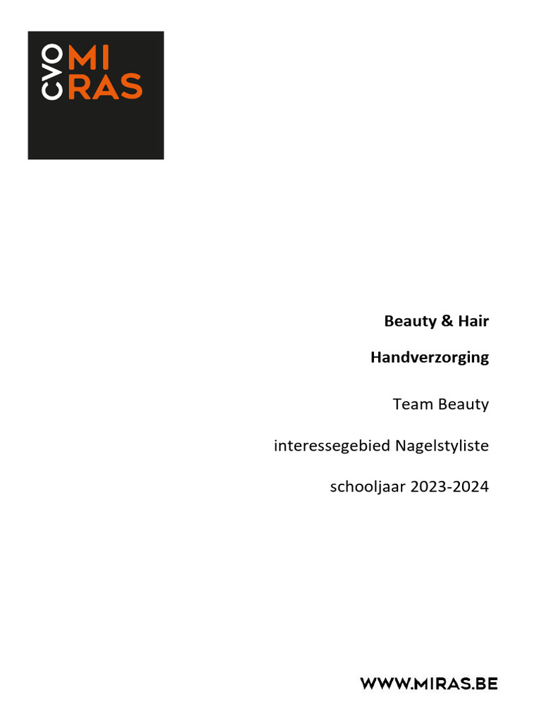 Syllabus Handverzorging | PDF