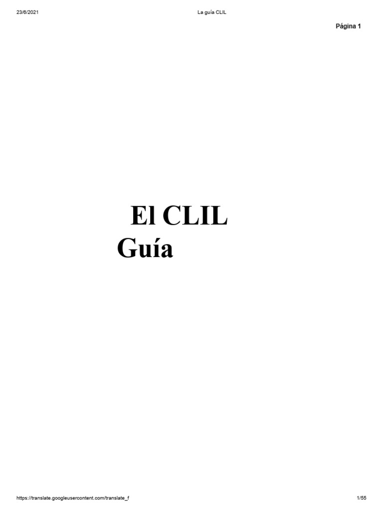 La guía CLIL | PDF | Enseñando | Maestros