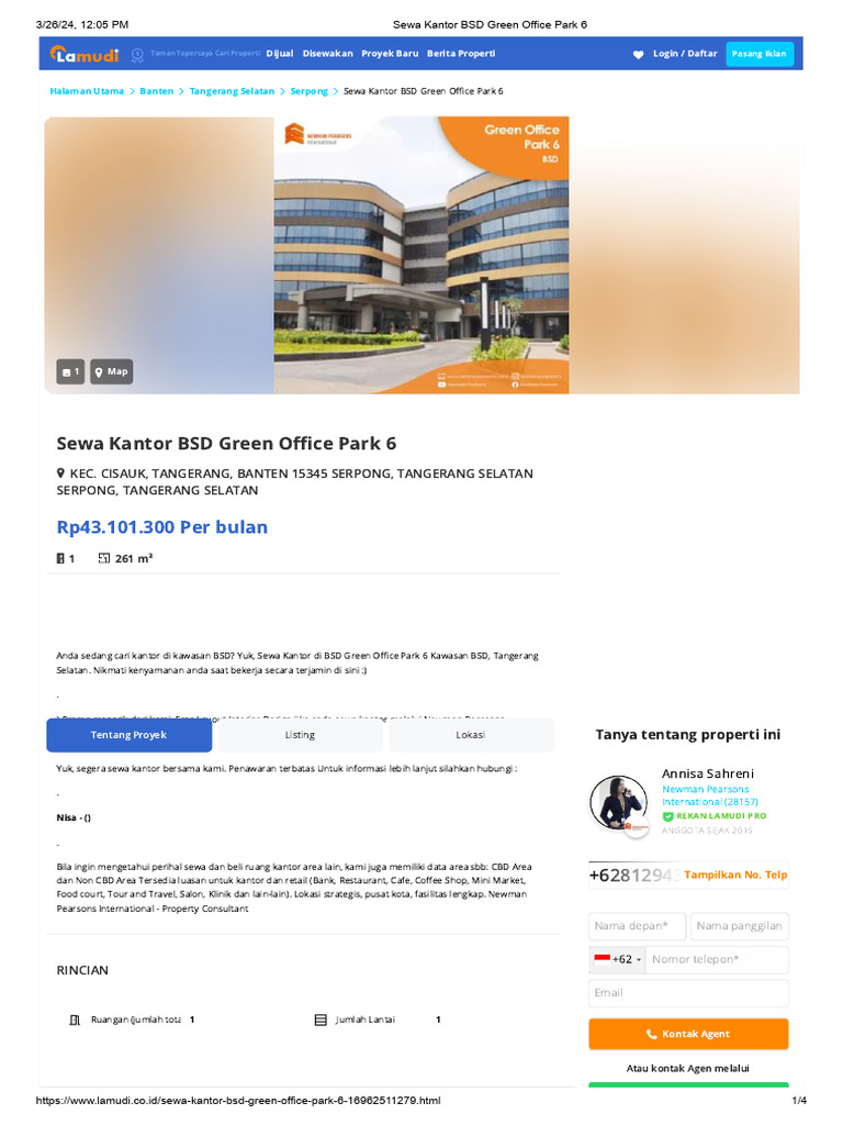 Sewa Kantor BSD Green Office Park 6 | PDF