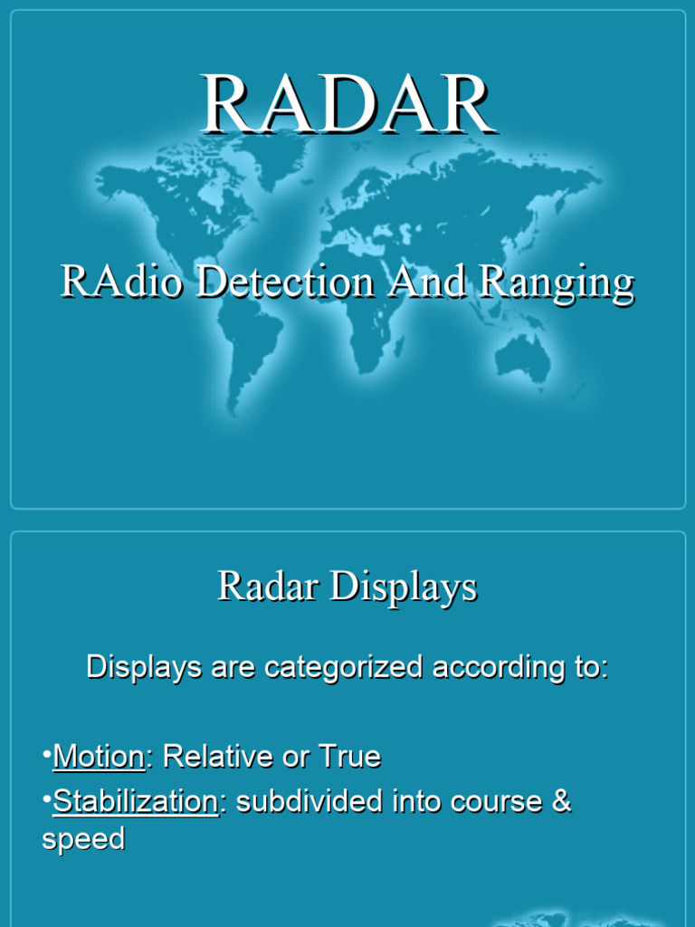 RADAR Functions and Limitations | PDF | Radar | Navigation