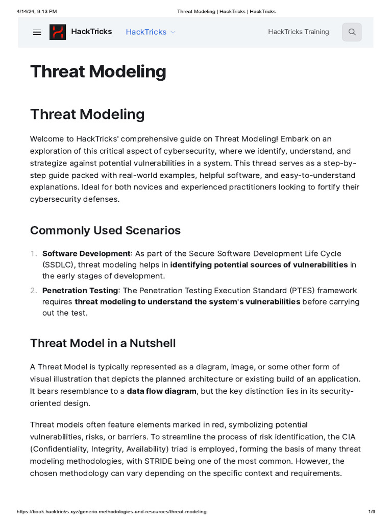 Threat Modeling - HackTricks - HackTricks | PDF | Information Security | Security