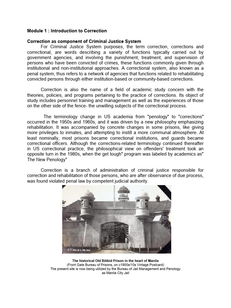 CA MODULE 1 | PDF | Corrections | Prison